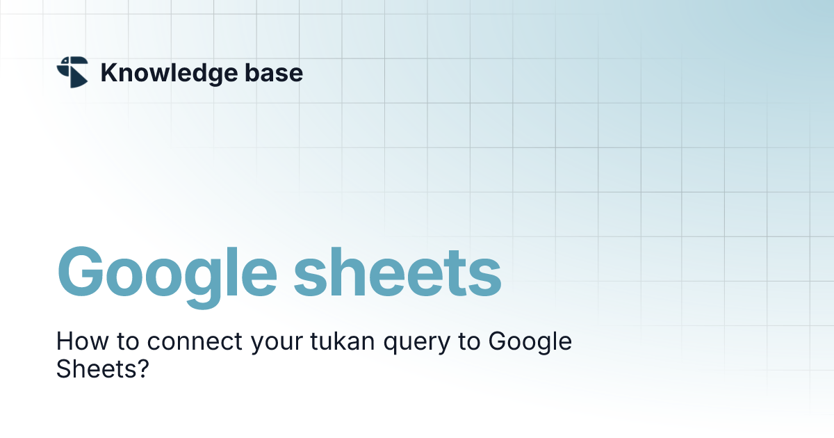 Google sheets | Knowledge base