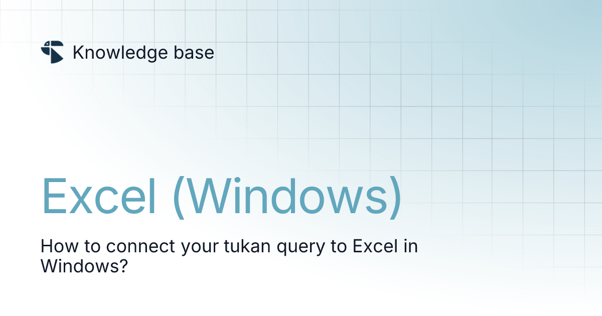 Excel (Windows) | Knowledge base