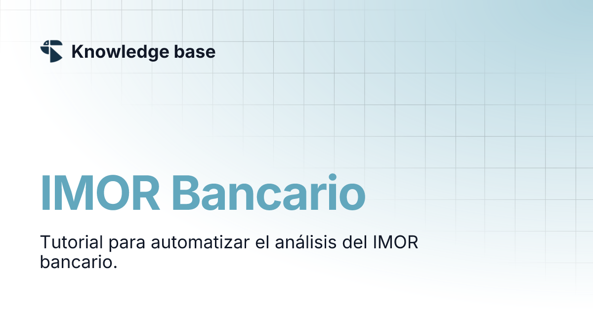IMOR Bancario | Knowledge base
